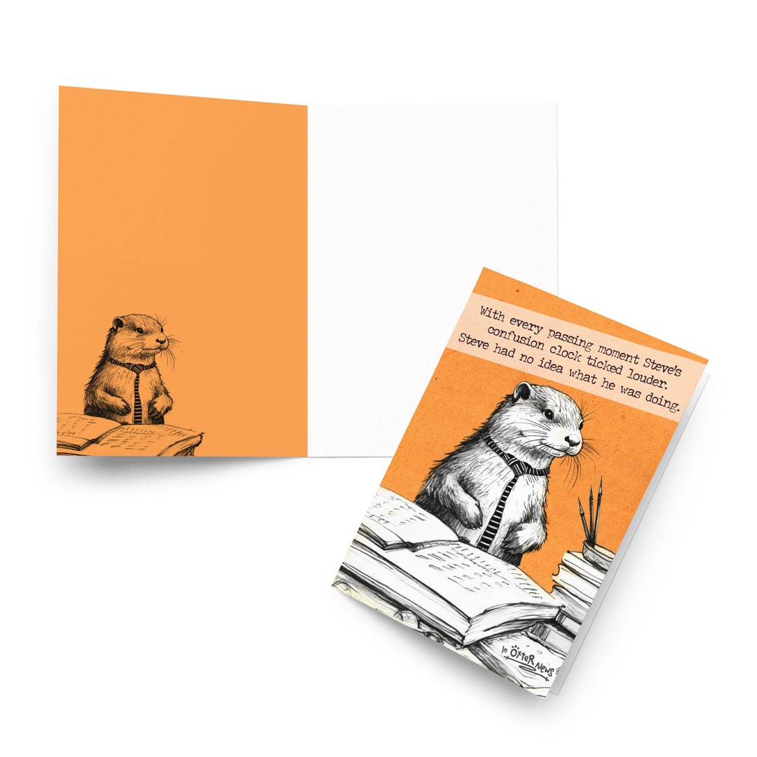 Steve's Confusion Clock Greeting Card - Etsy