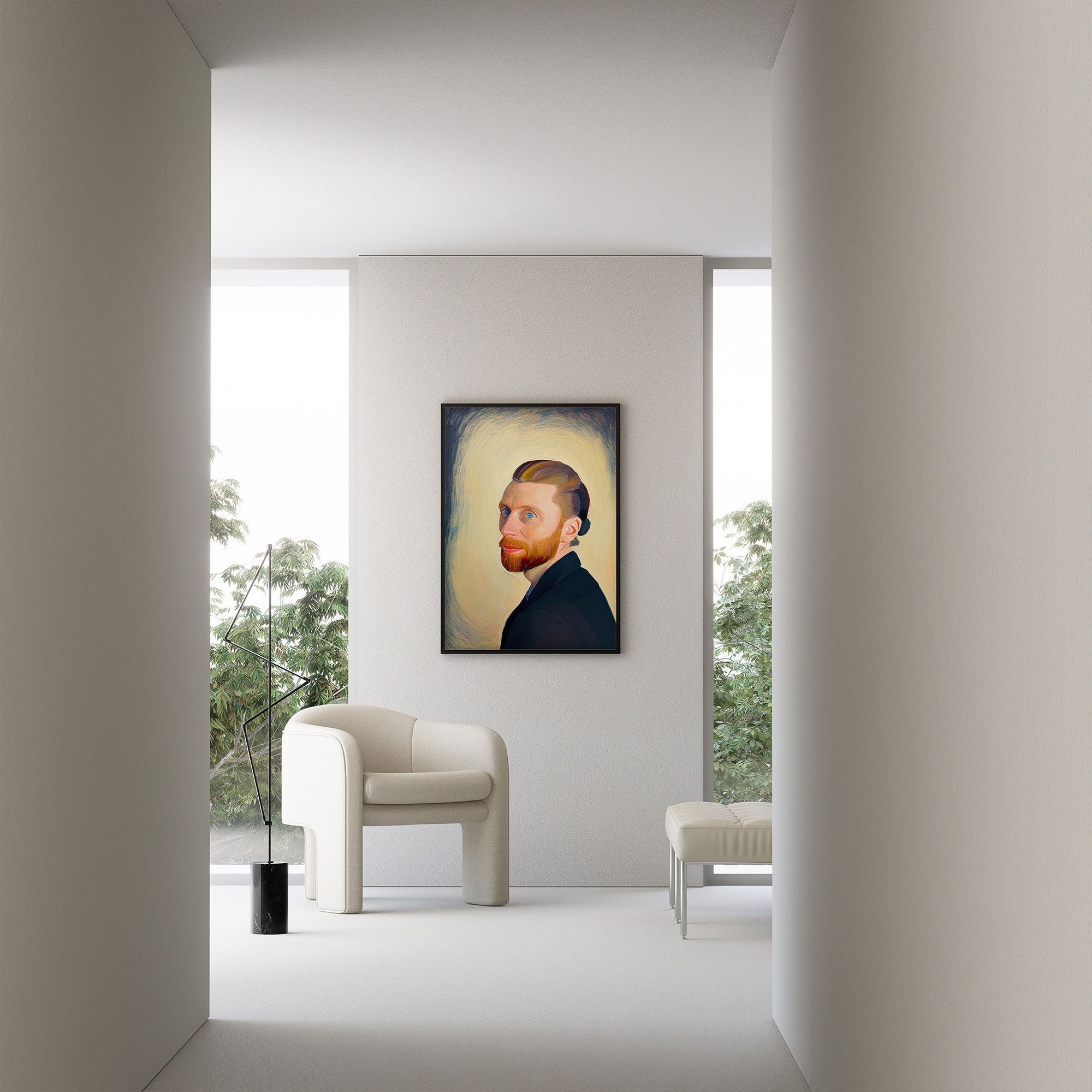 Van Gogh Wall Art Van Gogh With Smile Self Portrait Print Famous Oil ...