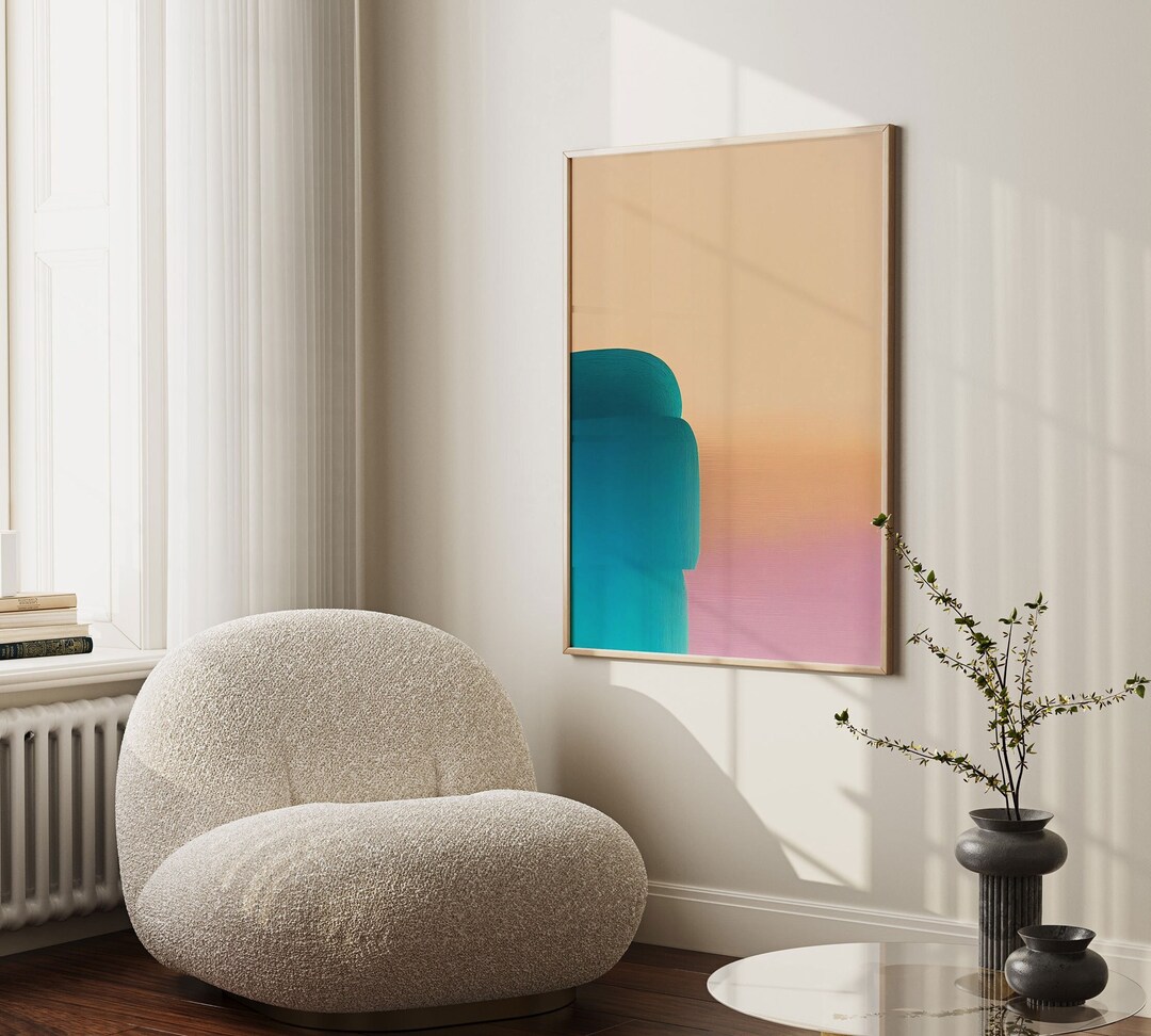 Soft Pastel Wall Art, Abstract Painting Giclee Print, Large Fine Art ...