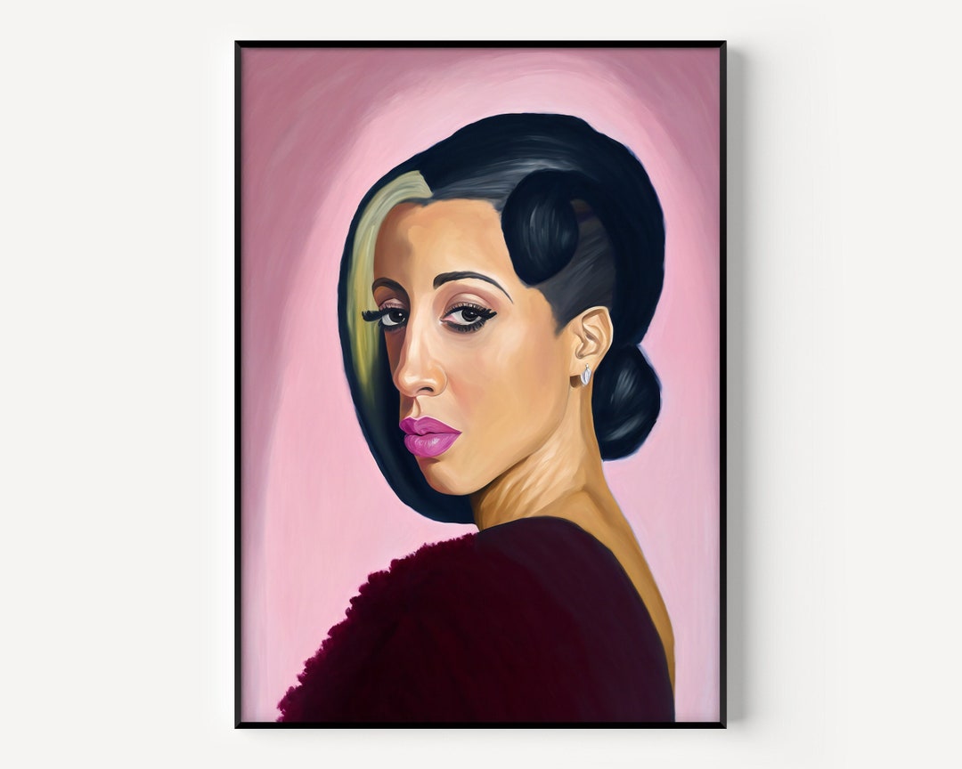 Cardi Famous Paint Art Cardi Portrait Artiful Poster of Famous Oil ...