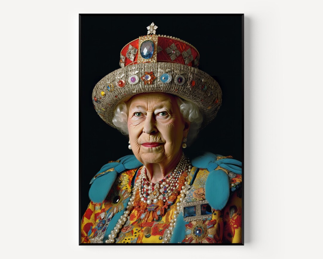 The Queen Wall Art Queen Print Person Portrait Women Portrait Women ...