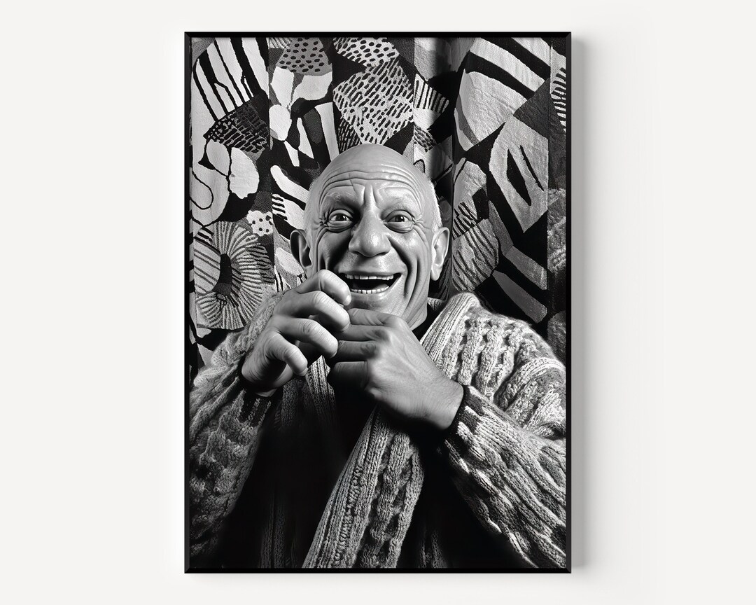 Picasso Wall Art Black and White Picasso Poster Self Portrait Print ...