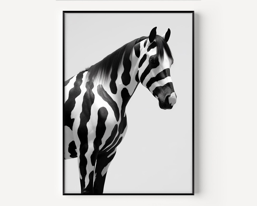 Horse Photography Wall Art Print Black and White Horse Poster Nursery ...