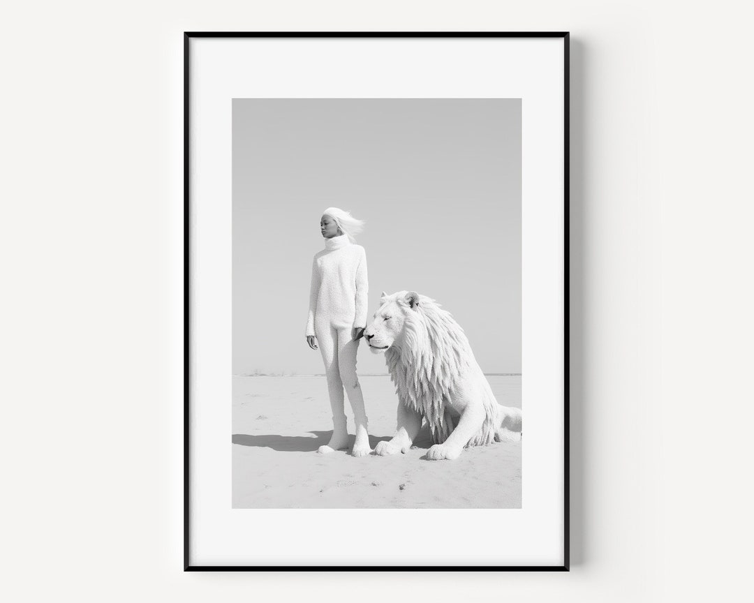 Lion People Print, Lion Wall Art, Safari African Animal, Lion Photo ...