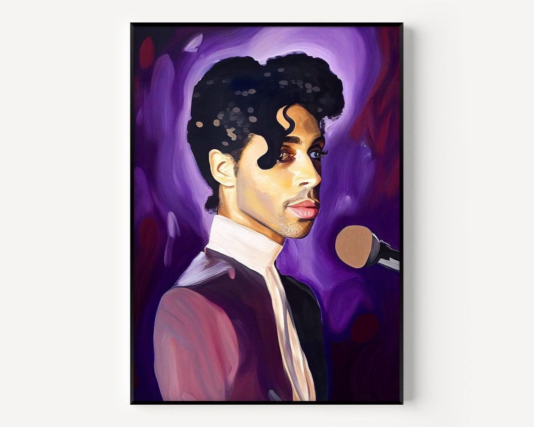 Prince Singing Wall Art Prince Print Famous Oil Painting Man Portrait ...