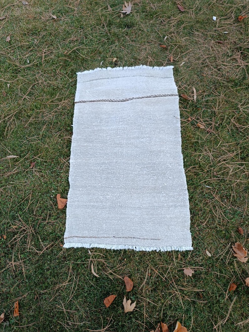 2x4 Hemp Rug, Hemp Rug Small, Flatweaving Turkish Kilim, Naturel ...