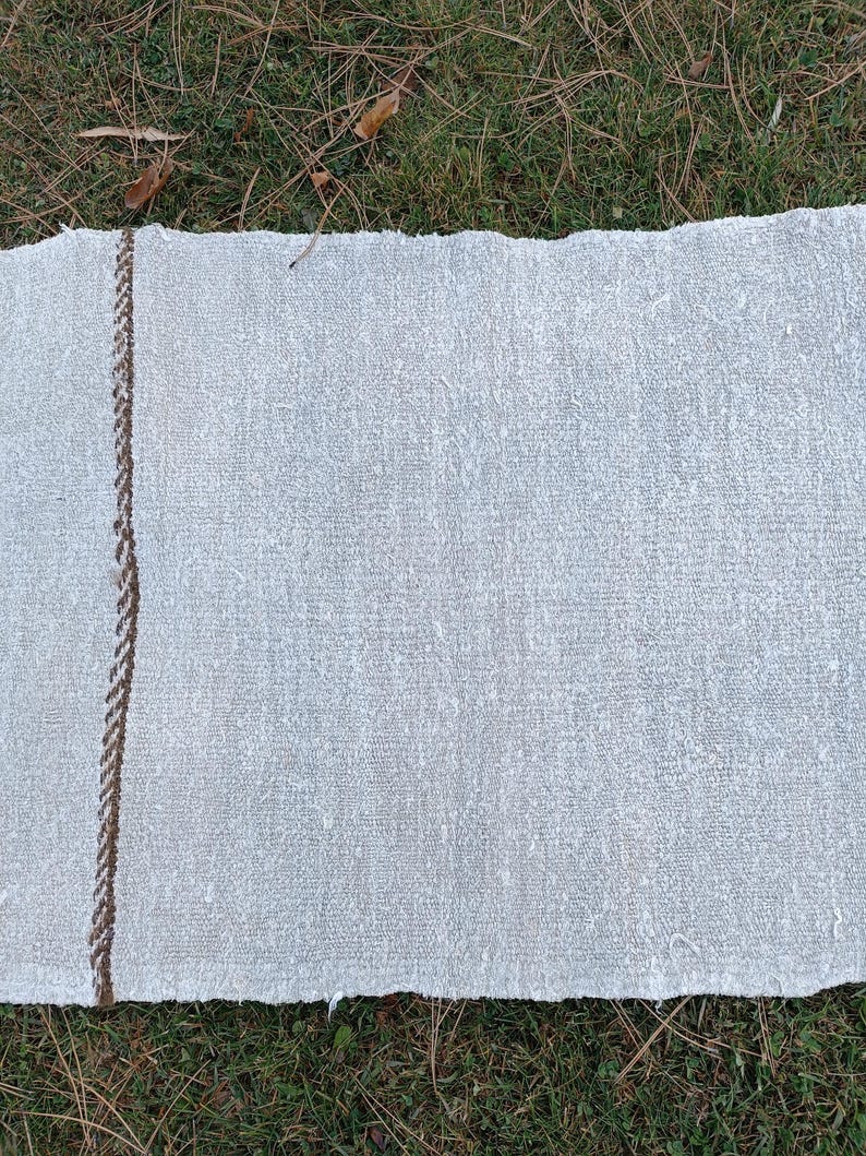 2x4 Hemp Rug, Hemp Rug Small, Flatweaving Turkish Kilim, Naturel ...