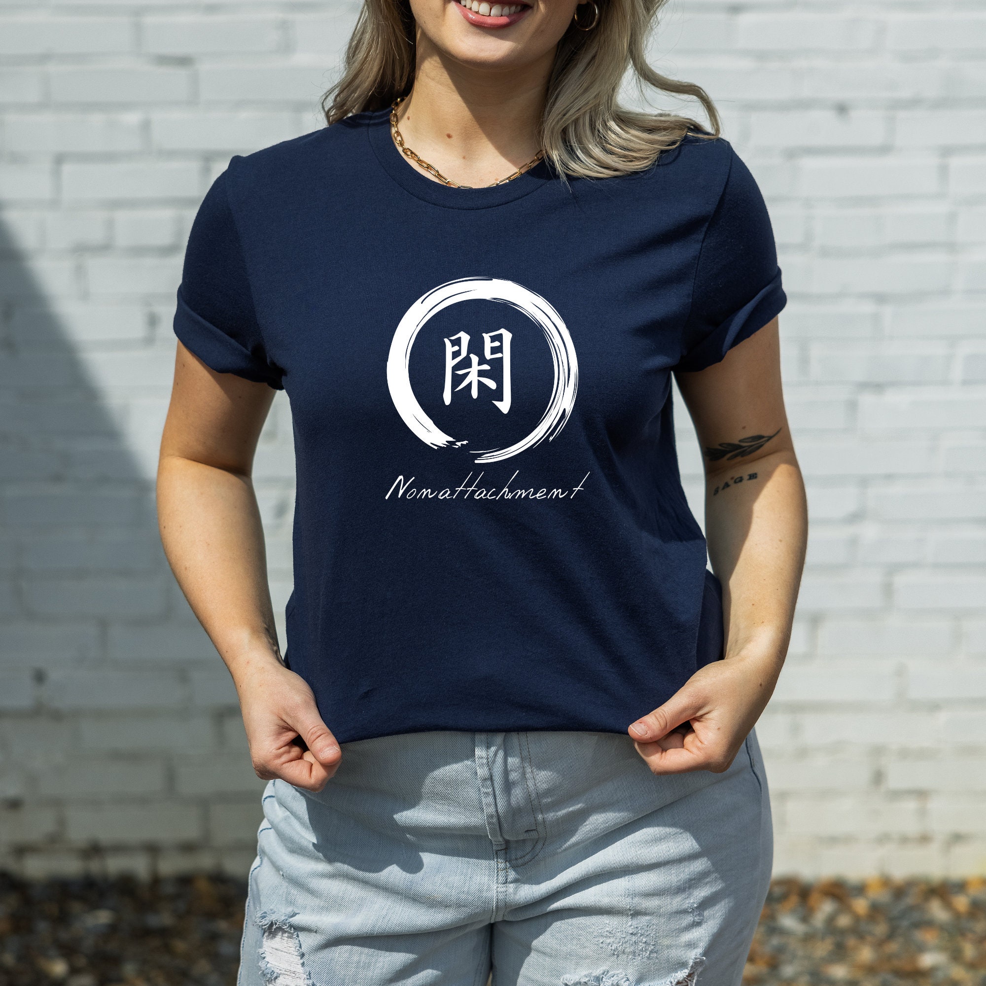 Nonattachment - Japanese Zen Kanji T Shirt for Men Women, Japanese Zen ...