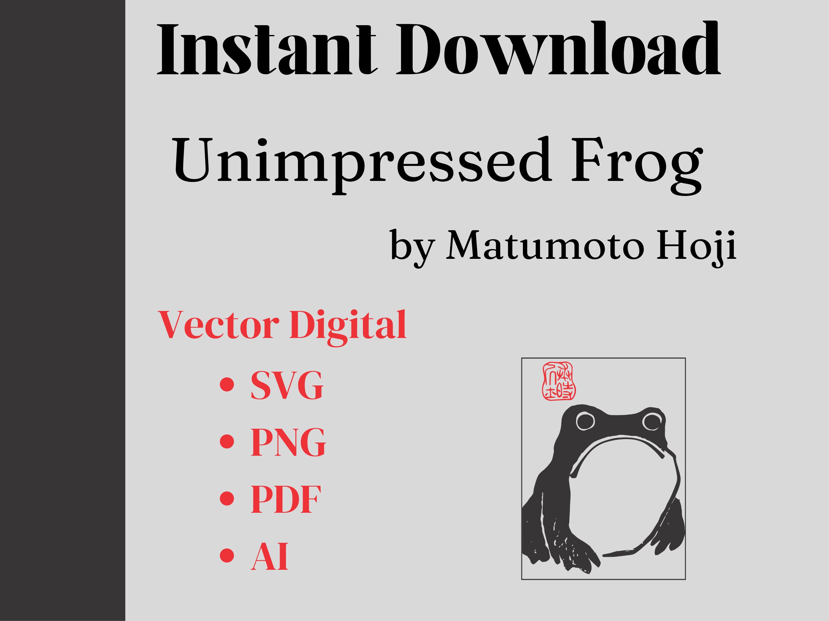 Grumpy Frog by Matsumoto Hoji - Digital Download SVG AI Transparent PNG Japanese Art Print for ...