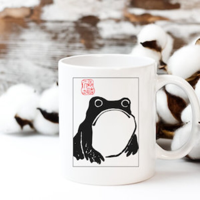 Grumpy Frog by Matsumoto Hoji - Digital Download SVG AI Transparent PNG ...