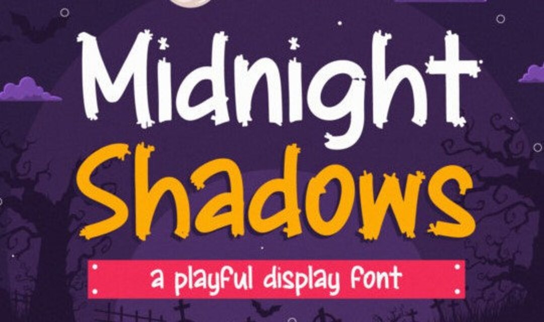 Midnight Shadows Font, Decorative Font, Cricut Font, Casual Font ...