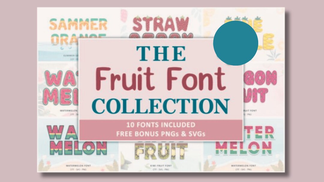 Fruit Collection Font, Handwritten Font, Wedding Font, Modern Font ...