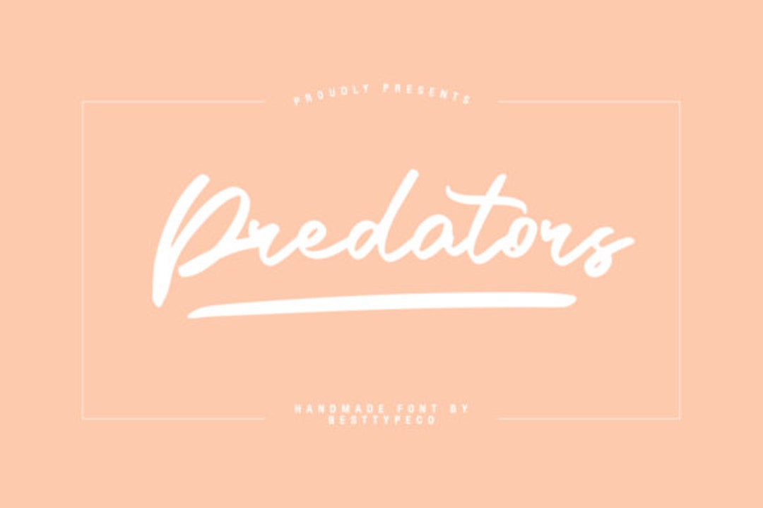 Predators Font Canvas SVG Instant Digital Download procreate Prints ...