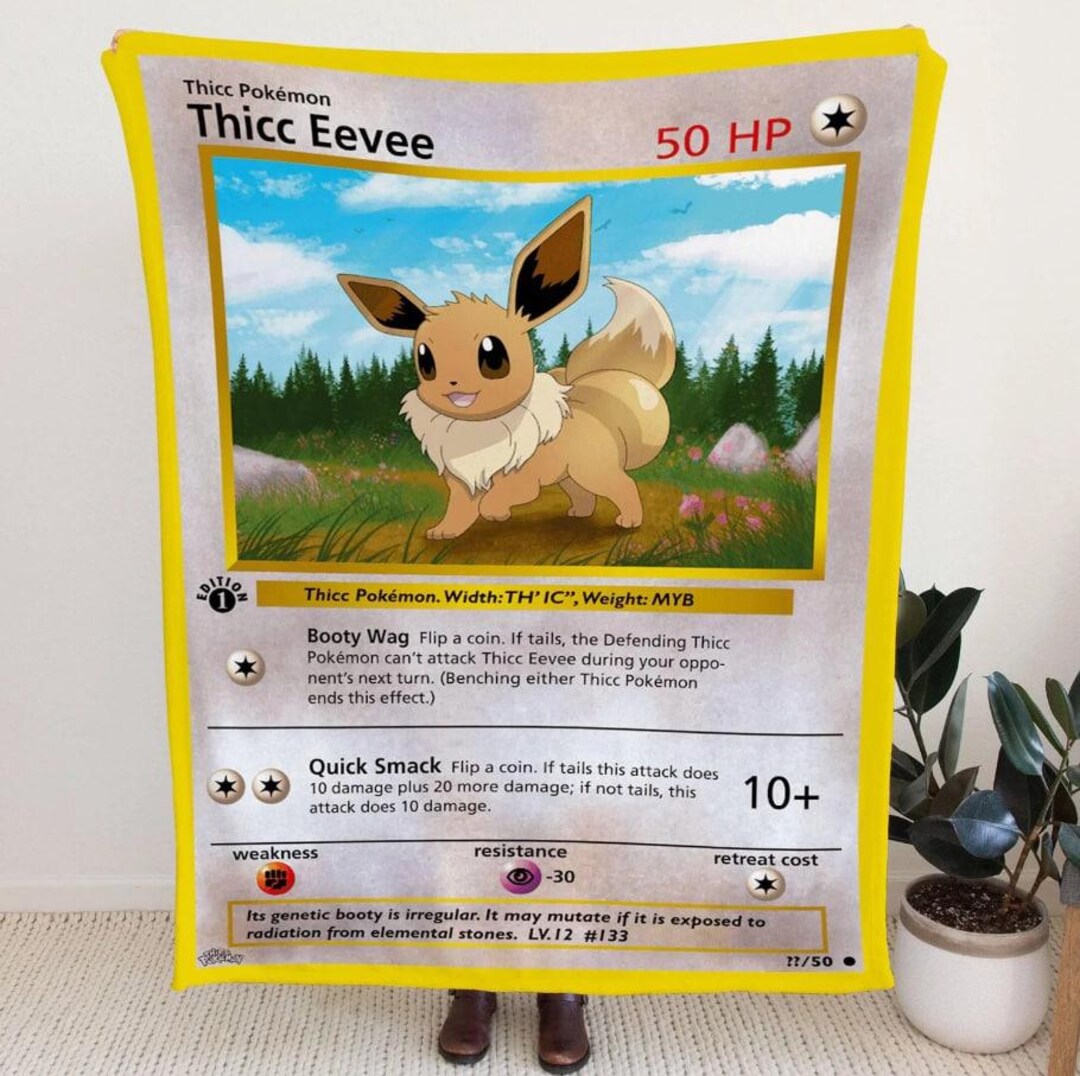 Custom Eevee Evolution Chibi Fleece Blanket Evolution Blanket Cute ...