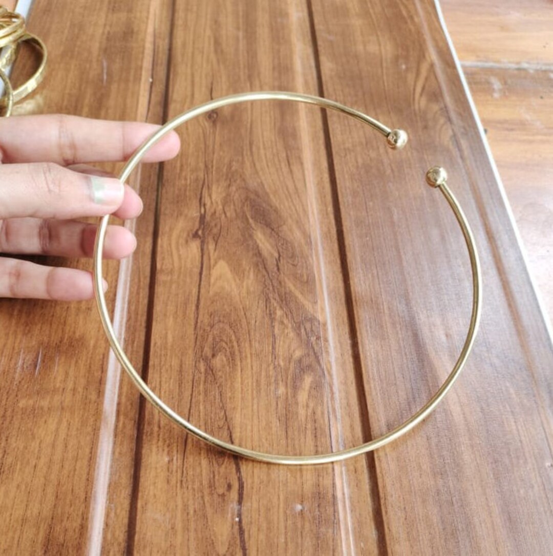 Flexible Plain Brass Choker, Solid Brass Choker Necklace, Brass Cuff ...