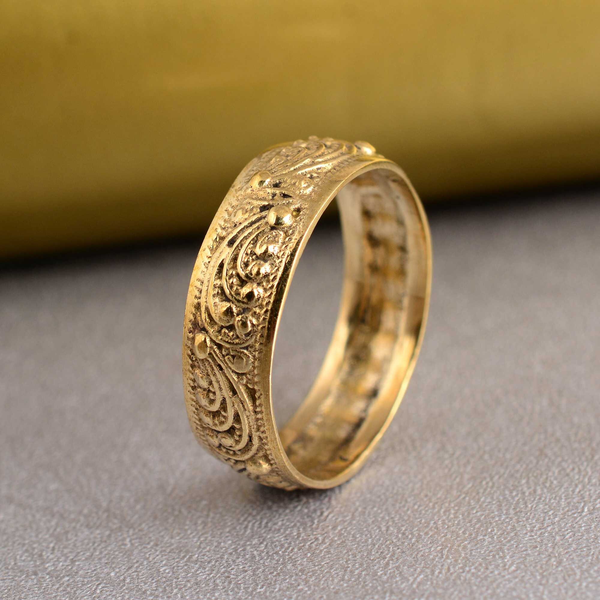 Designer Brass Ring for Women and Men, Indian Traditional Brass Ring ...