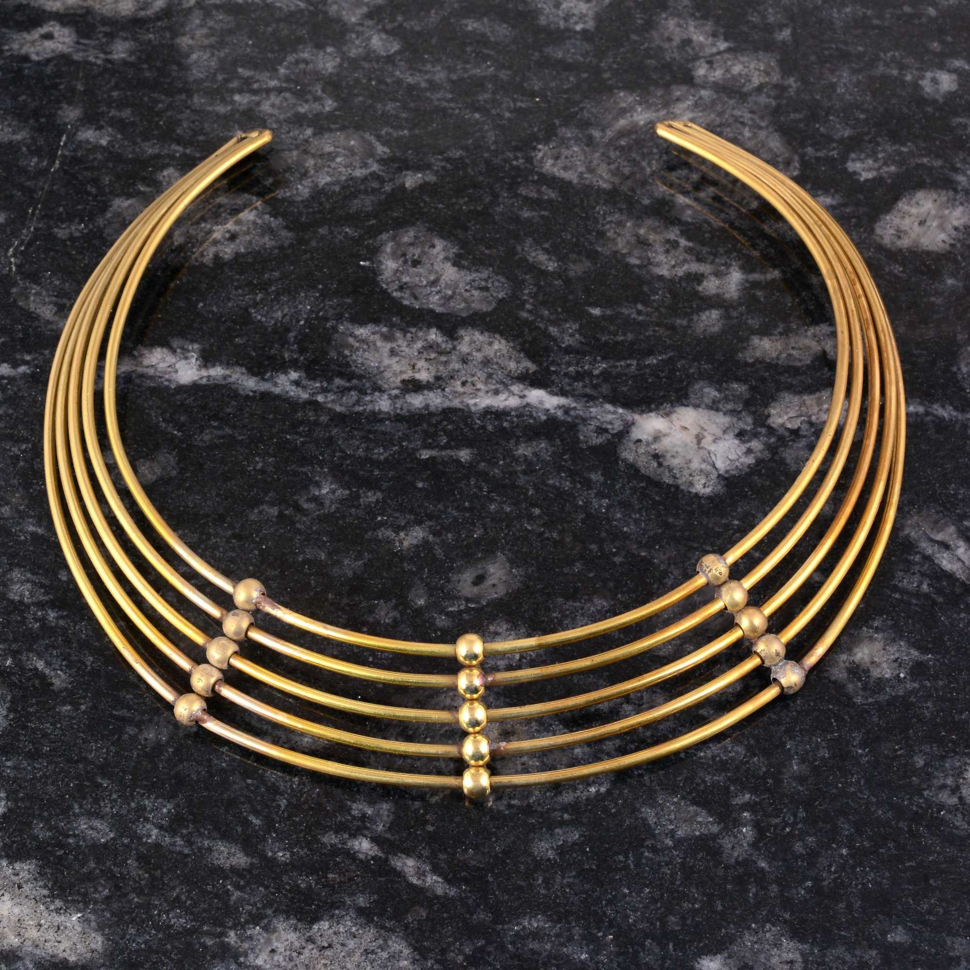 Multiple Wire Brass Choker Flexible Tribal Brass Choker - Etsy