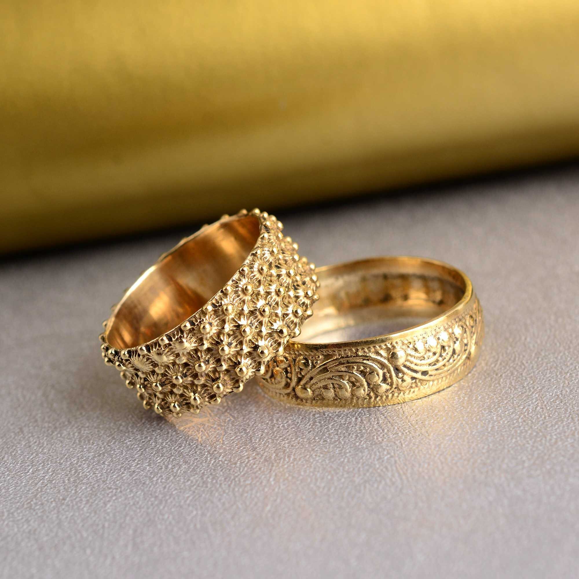 Designer Brass Ring for Women and Men, Indian Traditional Brass Ring ...