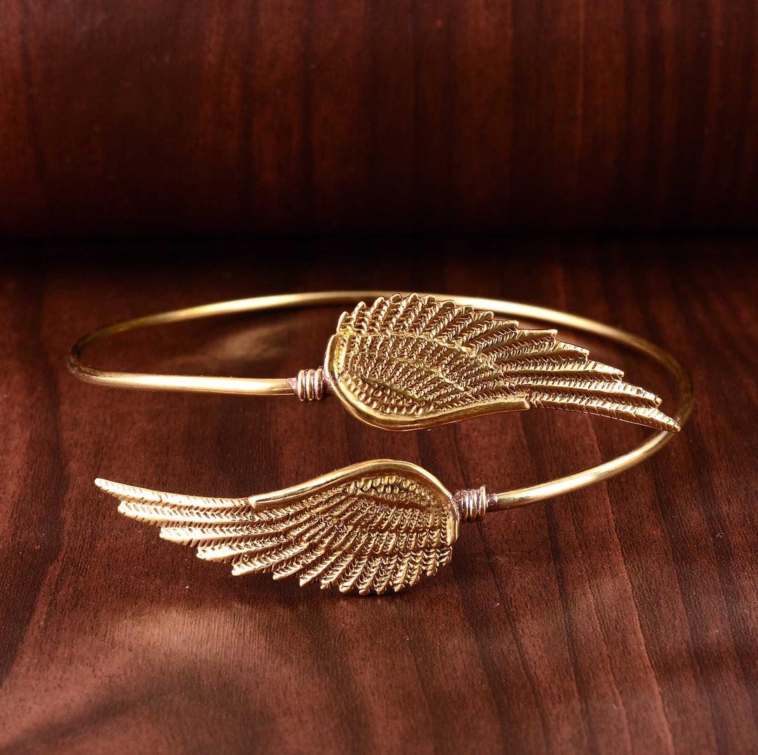 Gold Wing Arm Band, Arm Cuff, Upper Arm Band, Arm Cuff, Minimalist ...