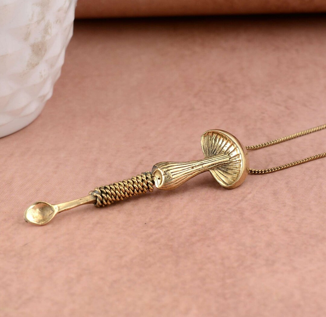 Handmade Brass Ear Pick, Mushroom, Colourful Vintage Ear Spoon ...