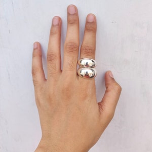 Dome Ring, 925 Sterling Silver Dome Ring for Women, Chunky Dome Ring ...