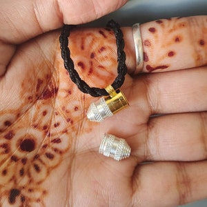 Silver Taweez With Black Thread, Silver Locket Pendant, Sterling Silver ...