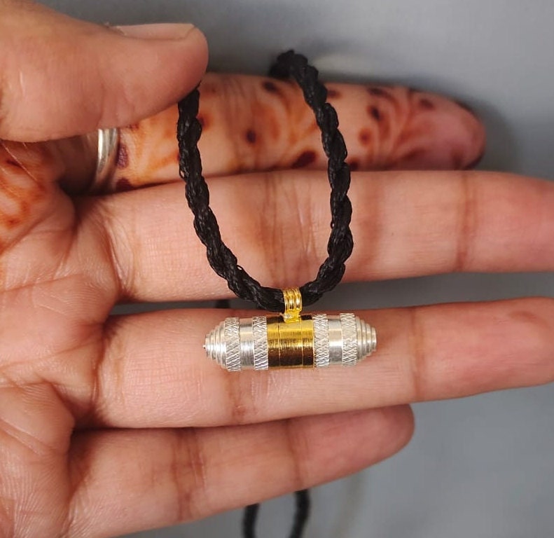 Silver Taweez With Black Thread, Silver Locket Pendant, Sterling Silver ...