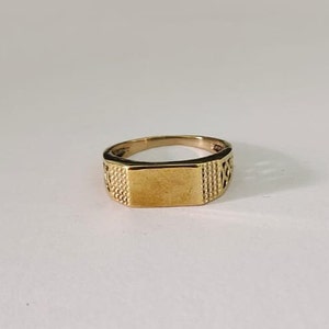 Mens Ring - Gold Ring Men - Mens Pinky Rings - Signet Ring Men - Gold ...