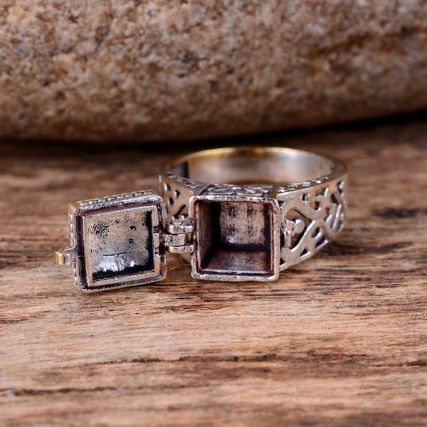 Secret Compartment Ring - Etsy