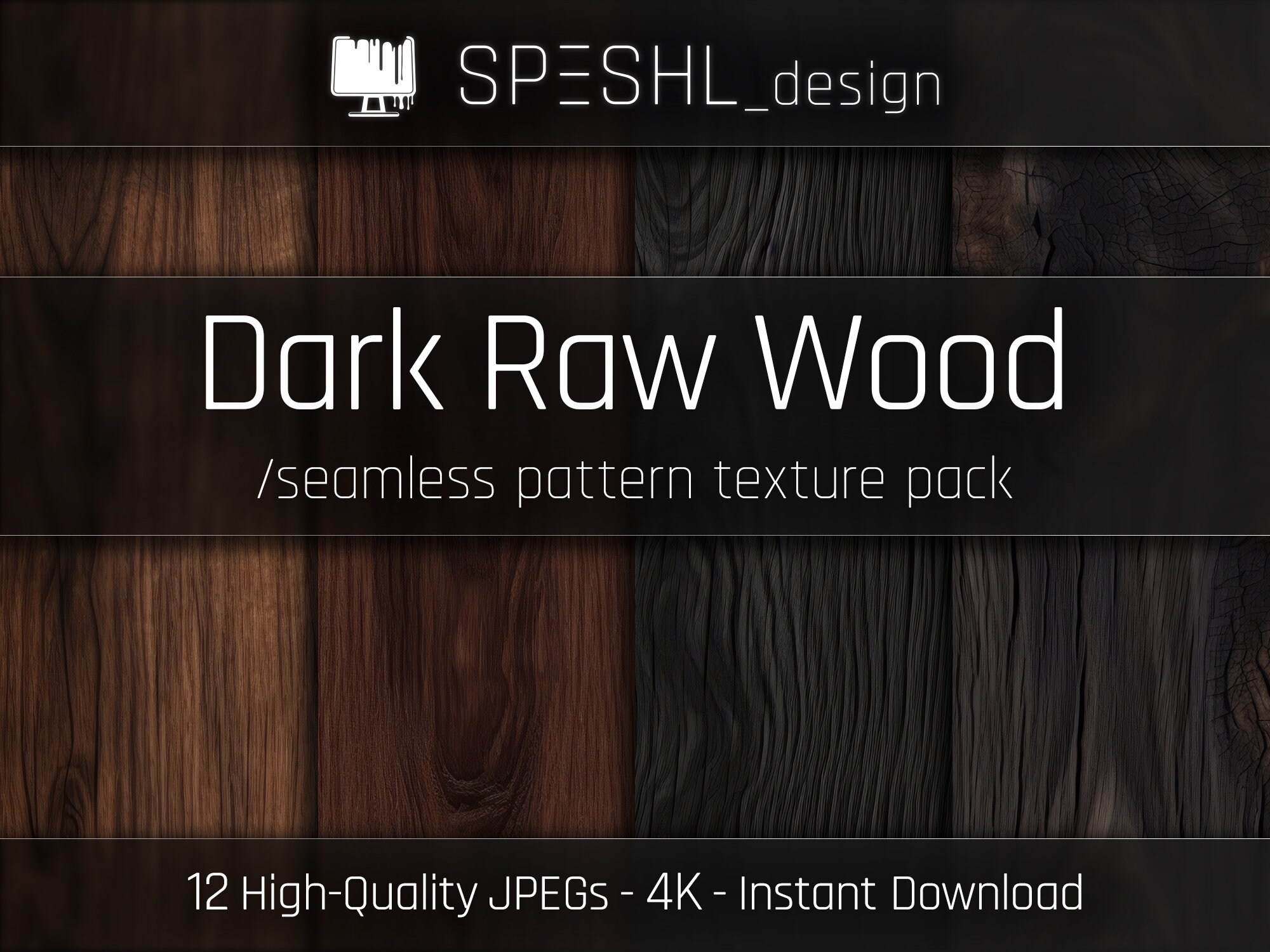 Dark Rough Wood Texture