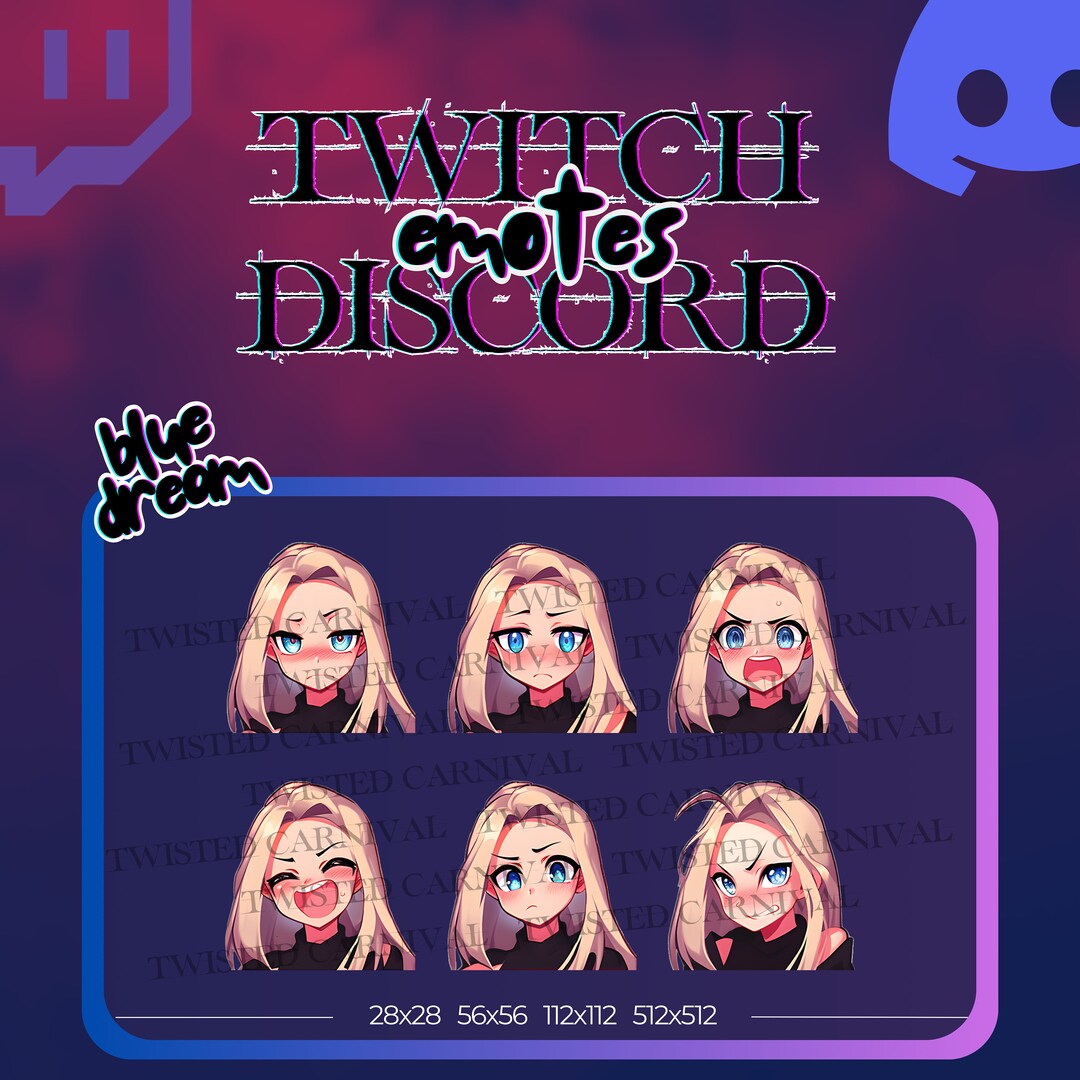 Blue Dream Twitch/discord Emote Pack - - Digital Download - - Etsy