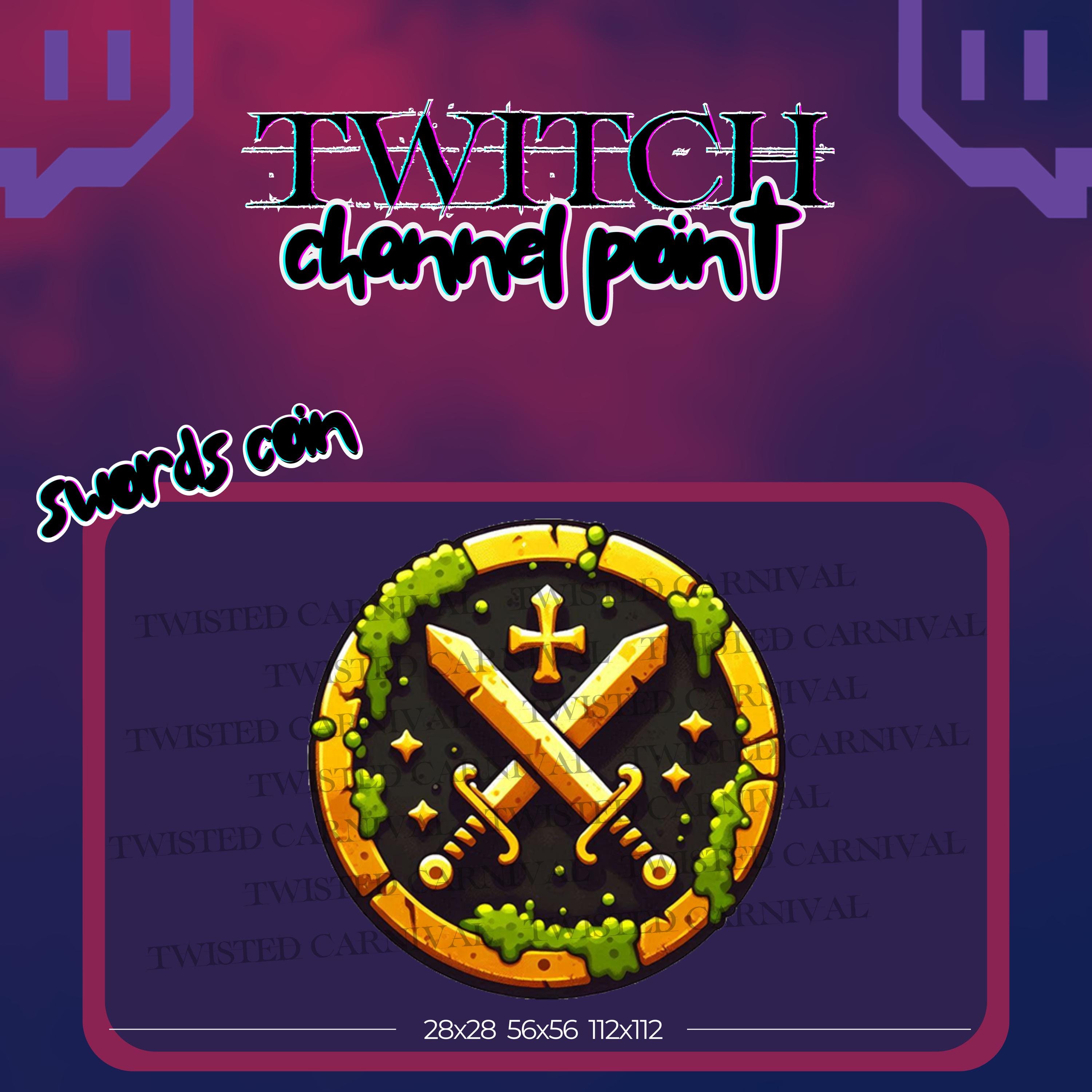 Swords Coin Twitch Channel Point - Digital Download - Etsy
