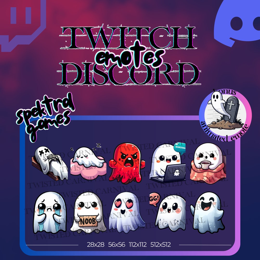 Spektral Games Twitch/discord Emote Pack - Bonus Animated Emote ...