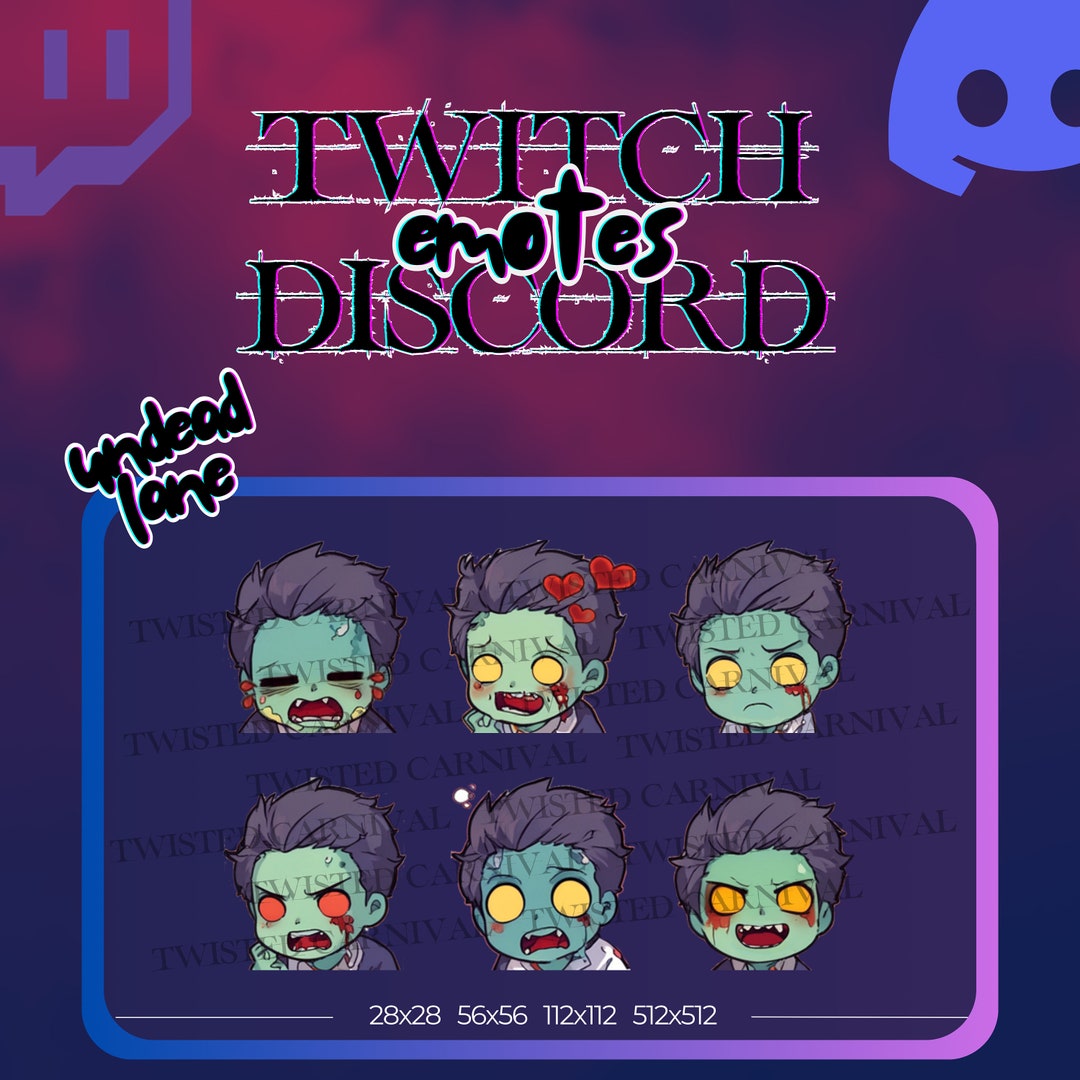 Undead Lane Twitch/discord Emote Pack - - Digital Download - Commercial ...