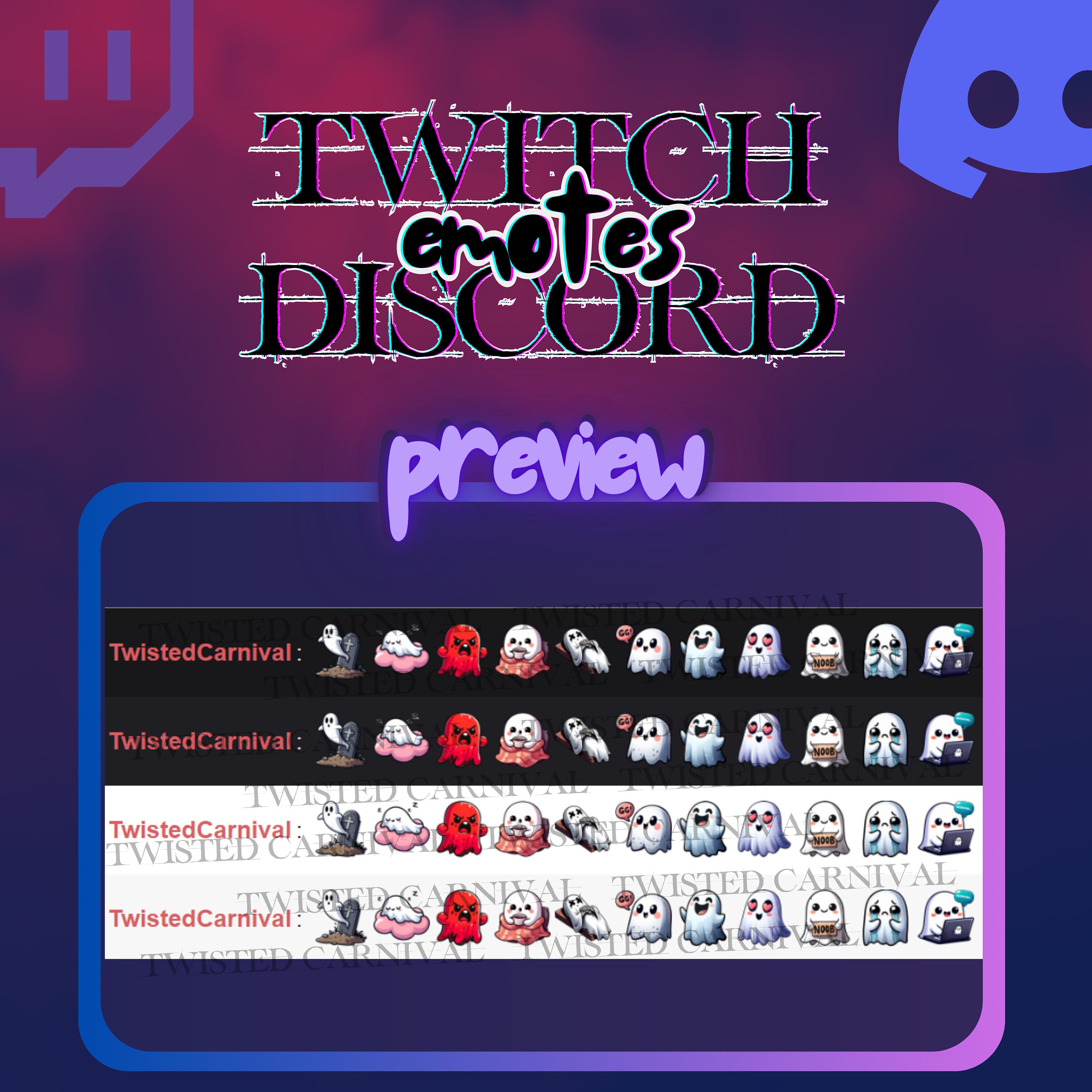 Spektral Games Twitch/discord Emote Pack - Bonus Animated Emote ...