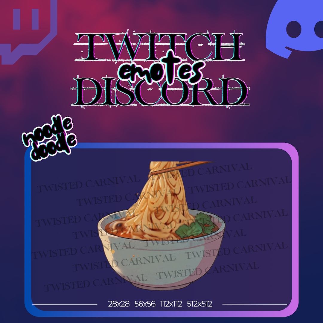 Noodle Doodle Twitch/discord Emote - Animated Emote - - Digital ...