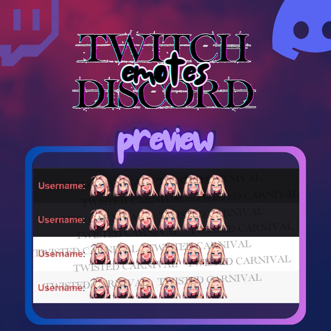 Blue Dream Twitch/discord Emote Pack - - Digital Download - - Etsy