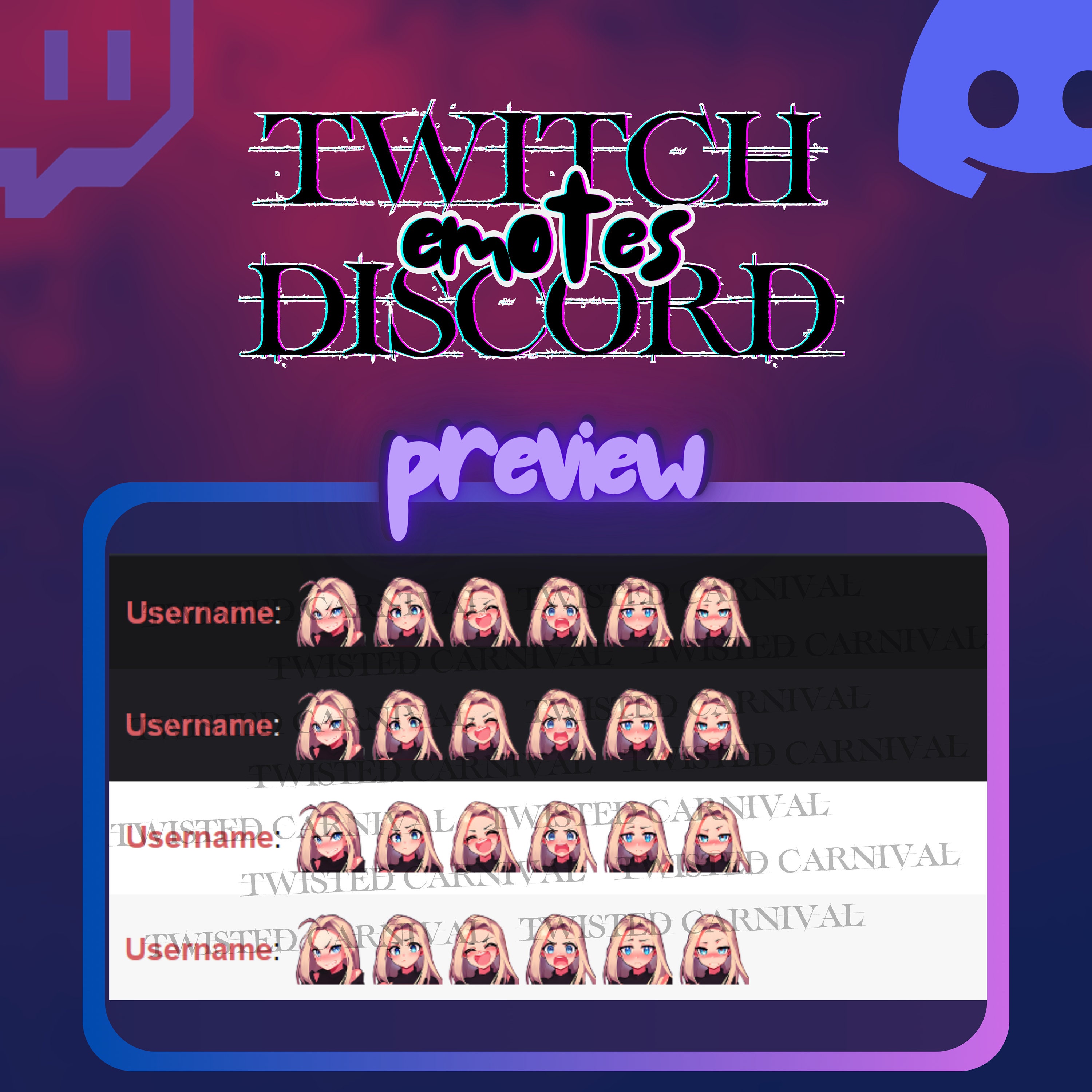 Blue Dream Twitch/discord Emote Pack - - Digital Download - - Etsy