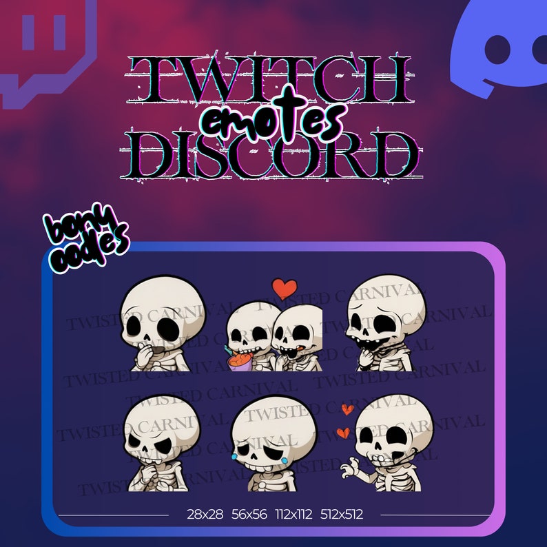 Bony Oodles Twitch/discord Emote Pack - Digital Download - - Etsy