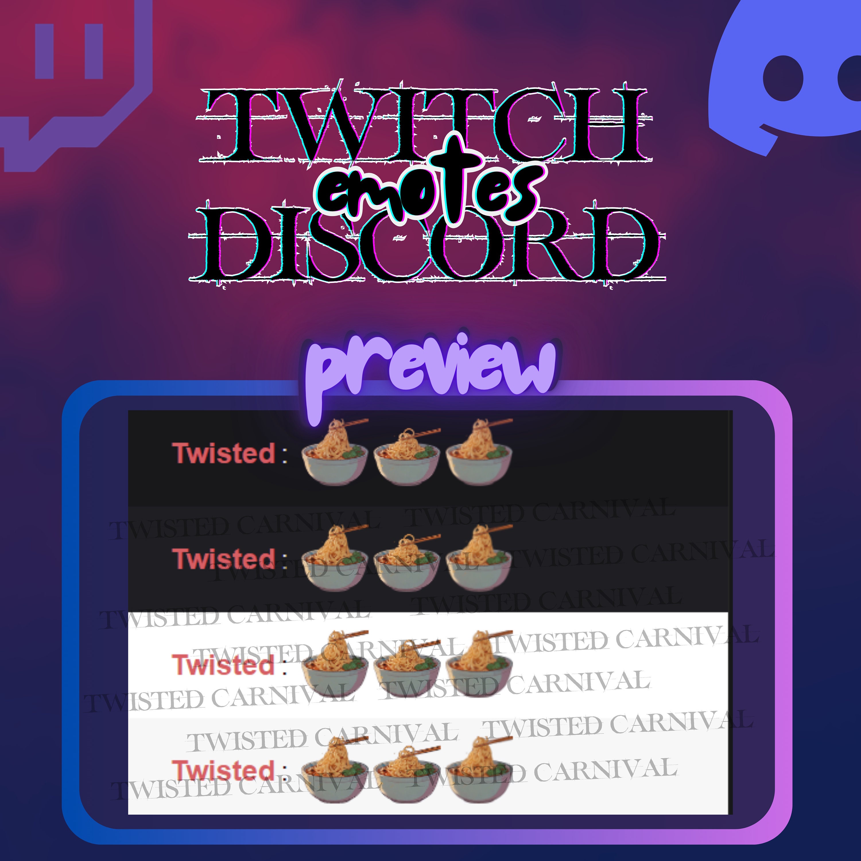 Noodle Doodle Twitch/discord Emote - Animated Emote - - Digital ...