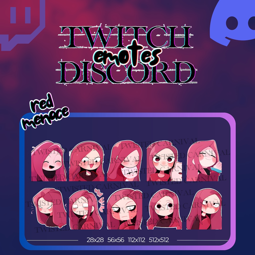 Red Menace Twitch/discord Emote Pack - - Digital Download - - Etsy