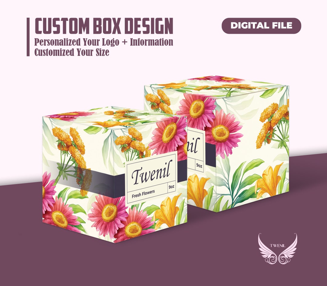 Custom Box SVG Files Candle Box Design Files Custom Box - Etsy