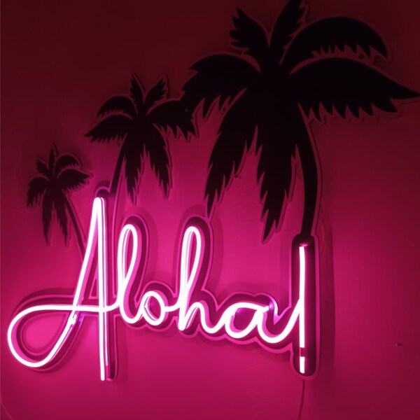 Aloha Neon Sign - Etsy