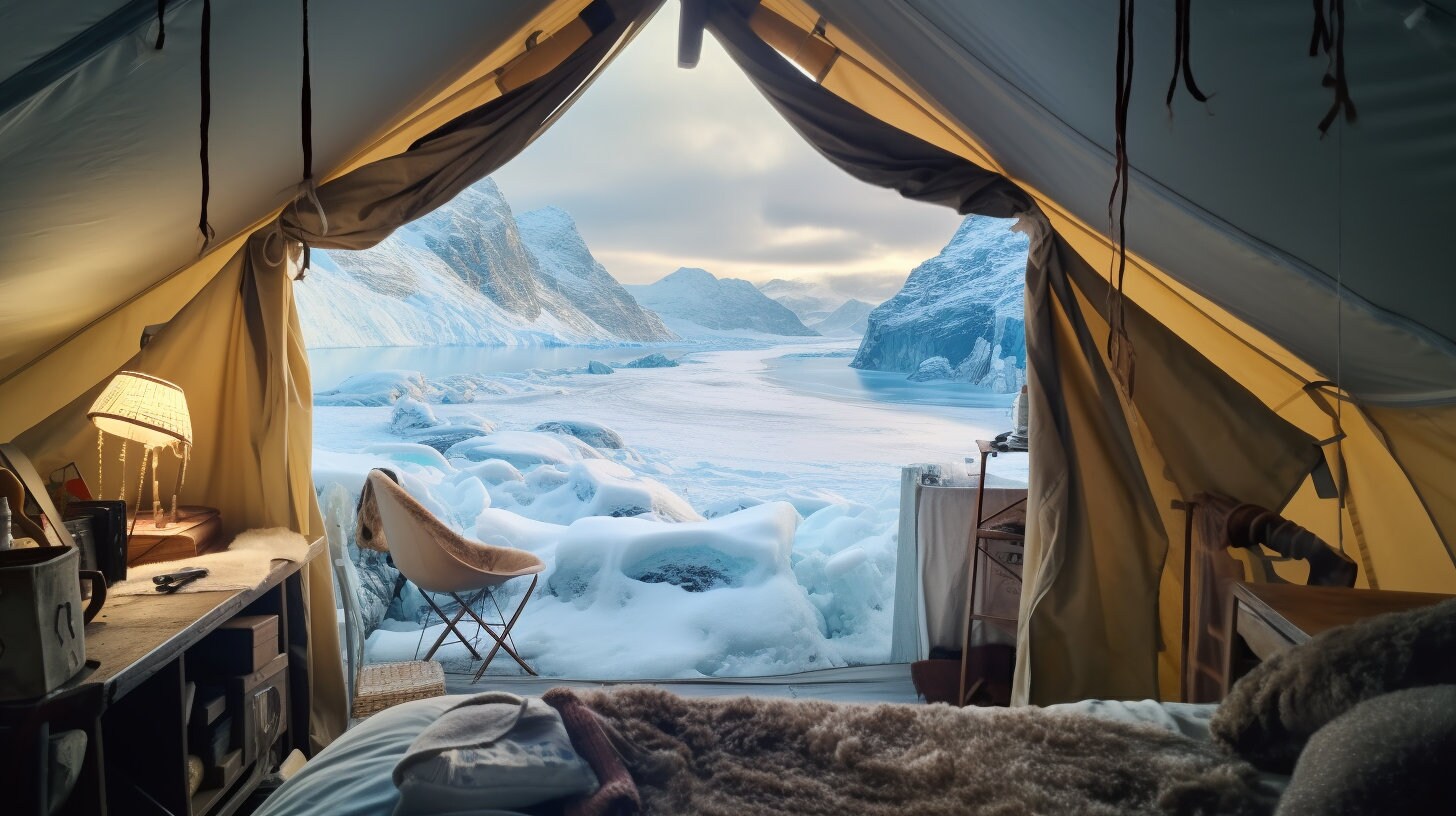 Set of 4 Hawaiian Beach Zoom Virtual Background: Working From Tent ...