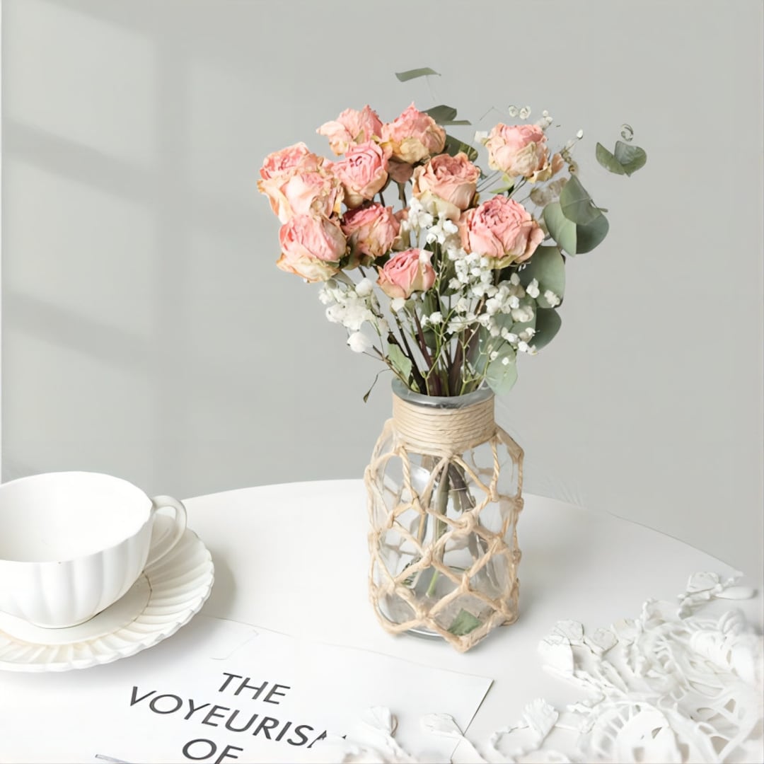 Dry Roses, Natural Roses, Vases Dry Roses, Sunflowers Bouquet, Home ...