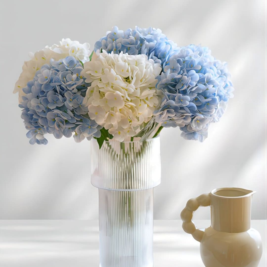 Real Touch Giant Hydrangea Stem Incredibly Realistic Artificial Flowers ...