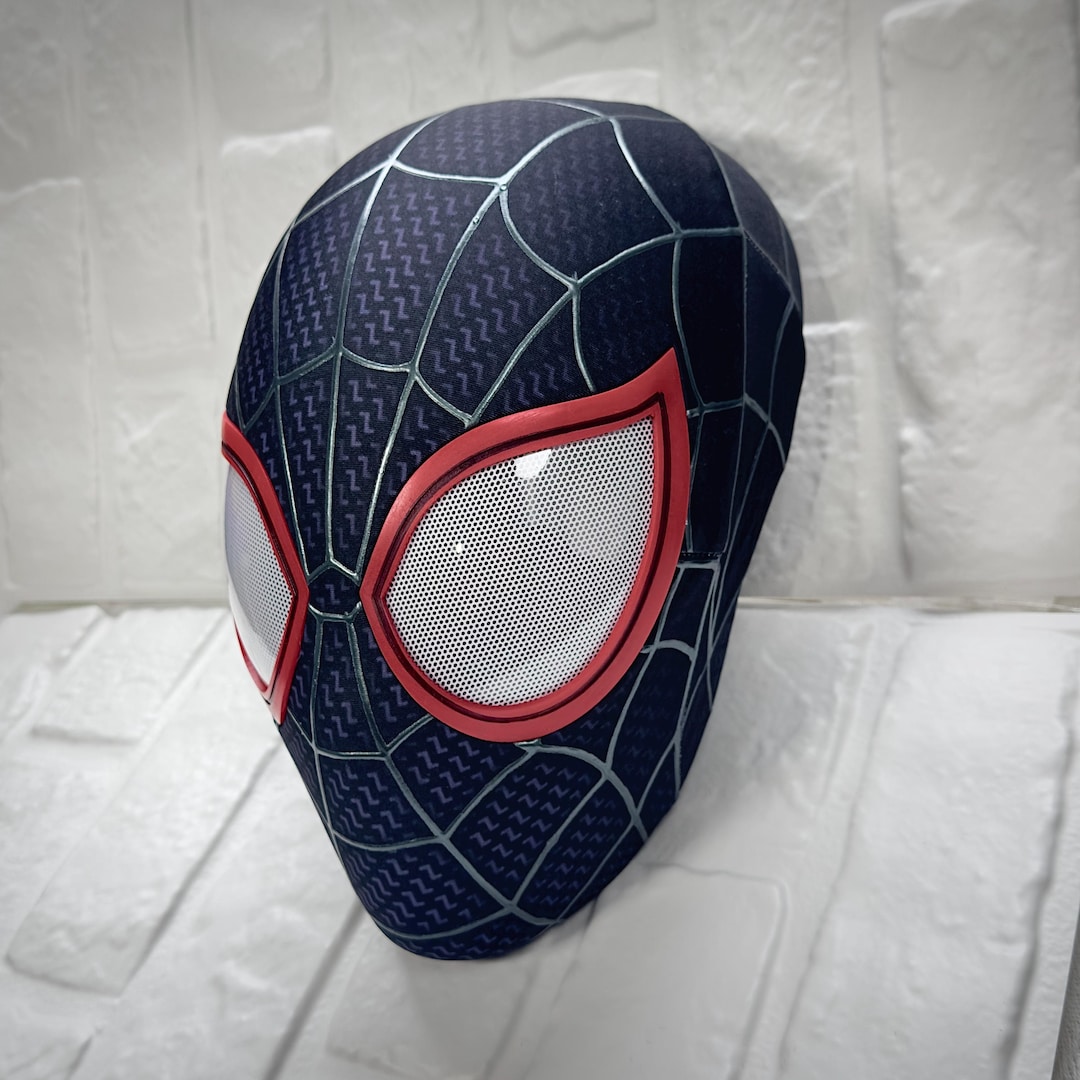Máscara de Spider-Man de Spider-Verse, máscara negra de Spider-Man para ...