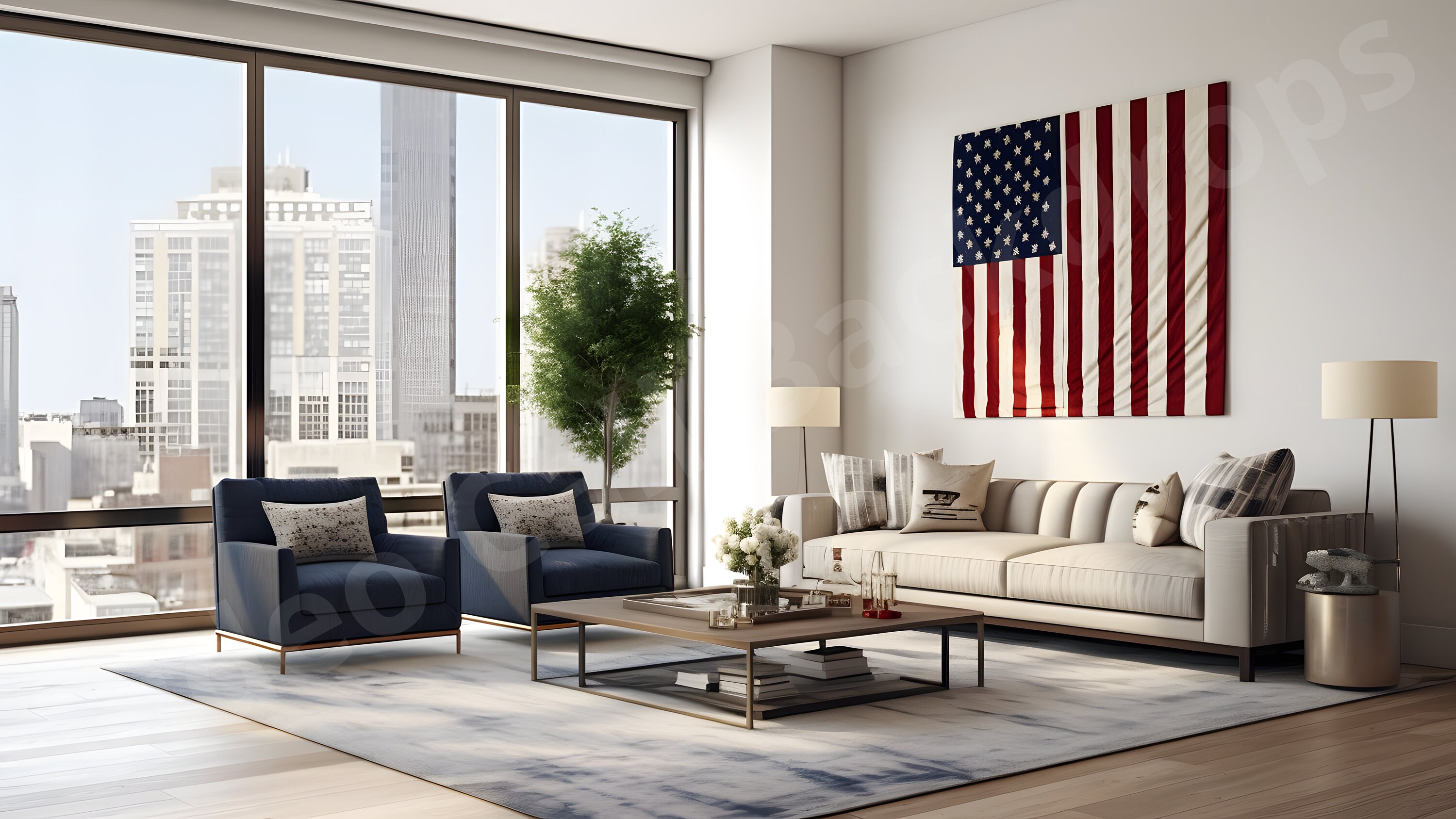 4th of July Zoom Background American Flag Independence Day - Etsy Canada