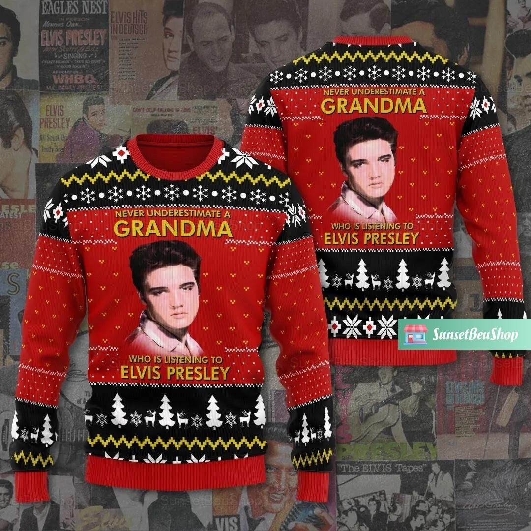 Christmas Elvis Presley Sweater Elvis Presley Ugly Sweater - Etsy