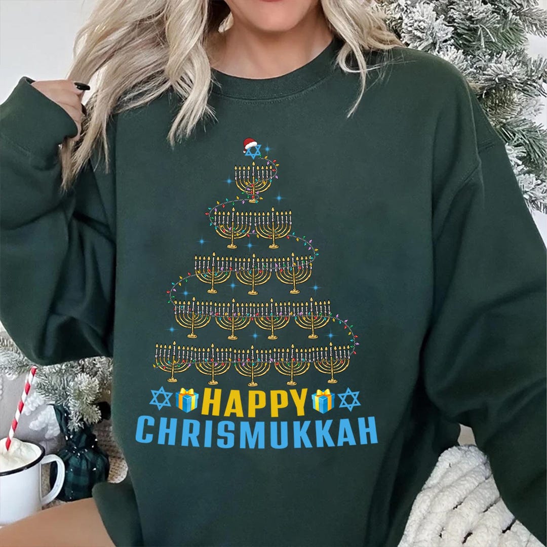 Happy Chrismukkah Png, Menorah Christmas Png, Judaica Candle Png ...